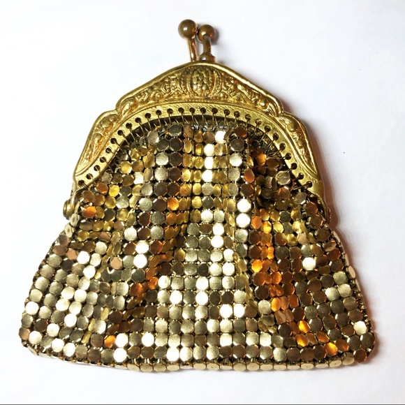 Bags | Metal Mesh Coin Purse Gold Tone With Snap Closure | Poshmark